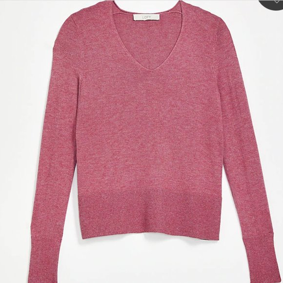 LOFT | Sweaters | New Nwt Loft Rib Trim V Neck Sweater Color Crushed ...